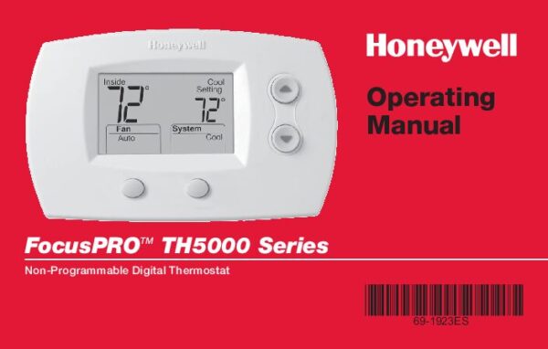 Charlotte Comfort Systems | Honeywell FocusPro TH5000 Manual